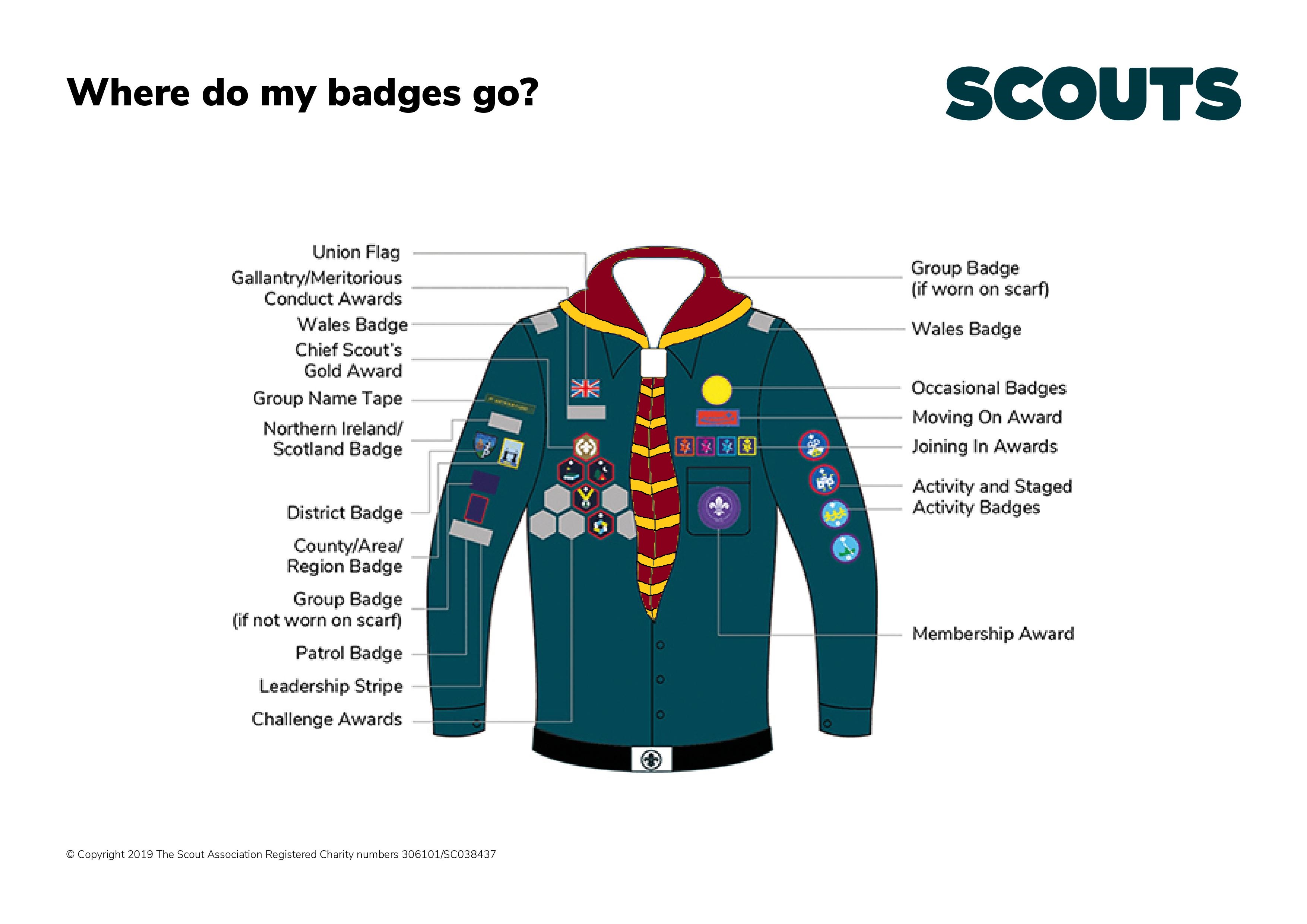 uniform-badge-placement-diagrams-scouts-pdf | 5th Marchwood Scout Group